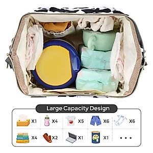 NaOHshp Diaper Bag Backpack for Mom Dad, Maternity Changing Bag Diaper Backpack with Stroller Straps