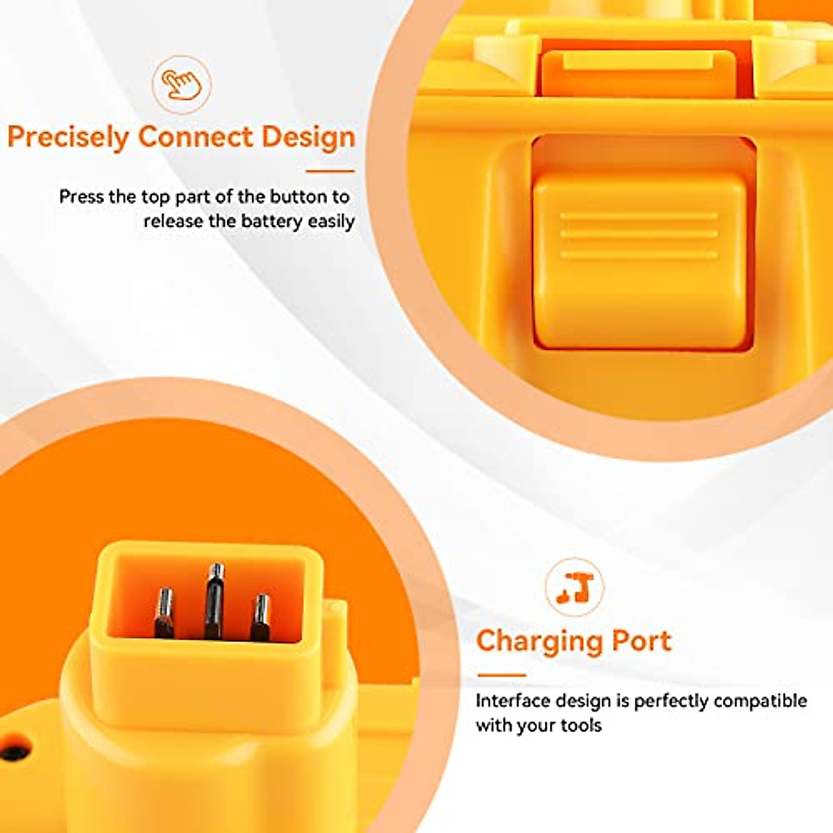 VINIDA 4000mAh Replacement for Dewalt 18V Battery DC9096 DC9099 DC9098 DW9099 DW9098 388683-12 651034-01 DE9039 DE9095 DE9096 DE9098 DW9096 DW9095 Batteries 2 Packs
