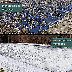 Black Winter Pool Cover Mesh Tarp, Rectangular In Ground Pool Cover for Outdoor Nursery Garden Deck Patio, Kids Pets Safety Pool Leaf Cover 10 13 16 19 20 23 26 30 FT Long ( Size : 4x7m/13x23ft )