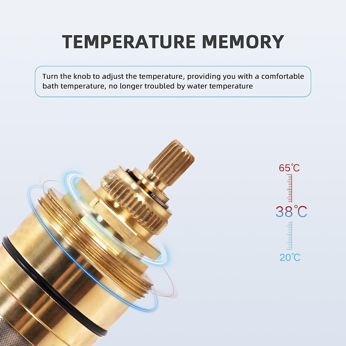 VORGENS 130156 Shower Cartridge Fit for Moen Thermostatic Shower Valve Cartridge Shower Faucet - 3/4" inch Shower Faucet for Better Temperature Control
