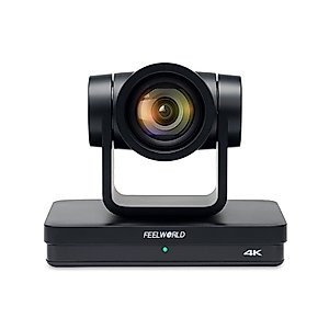 FEELWORLD UHD4K12X 4K PTZ Camera USB POE 12X Optical Pan Tilt Zoom, AI Auto Tracking Fcous SDI HDMI IP Remote Control for Live Streaming Church Video Conference Teaching