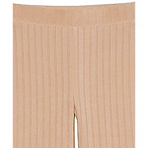 Amazon Essentials Toddler Girls' Wide-Rib Outfit Set, Pack of 2, Light Brown, 4T