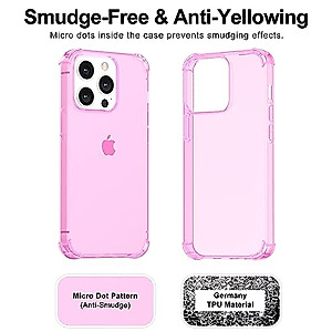 Svanove for iPhone 13 Pro Max Phone Case Clear Bumper, Transparent Cute Color, Thin Slim Soft Silicone Flexible TPU Trendy Cover for Women Girl Aesthetic, Protective Shockproof, Light Pink