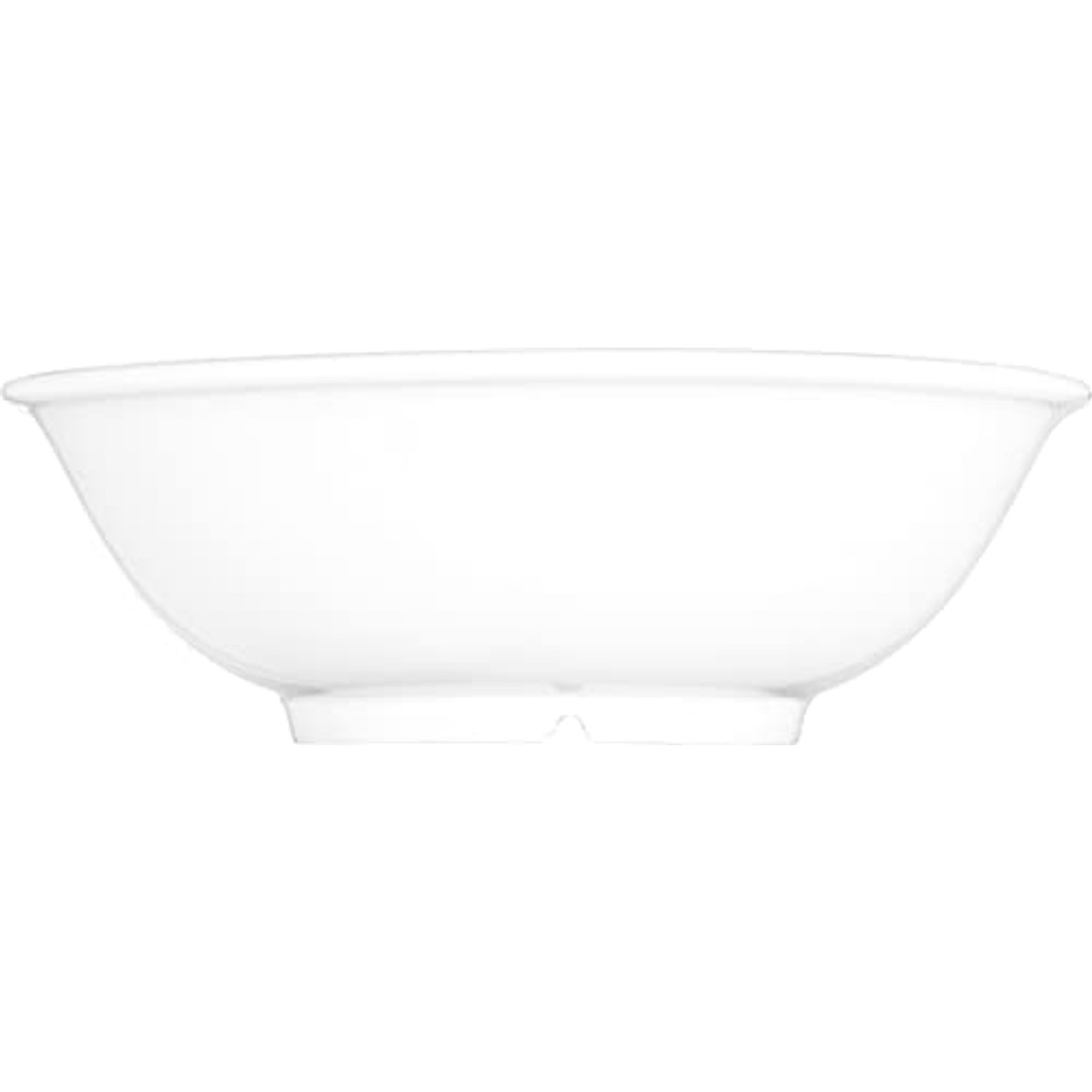 Carlisle FoodService Products Plastic Serving Bowl, Footed Bowl for Restaurants, Hospitals, 36 Ounces, White, (Pack of 12)