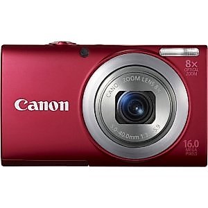 Canon PowerShot A4000 is 16.0 MP Digital Camera with 8X Optical Image Stabilized Zoom 28mm Wide-Angle Lens with 720p HD Video Recording and 3.0-Inch LCD (Red)
