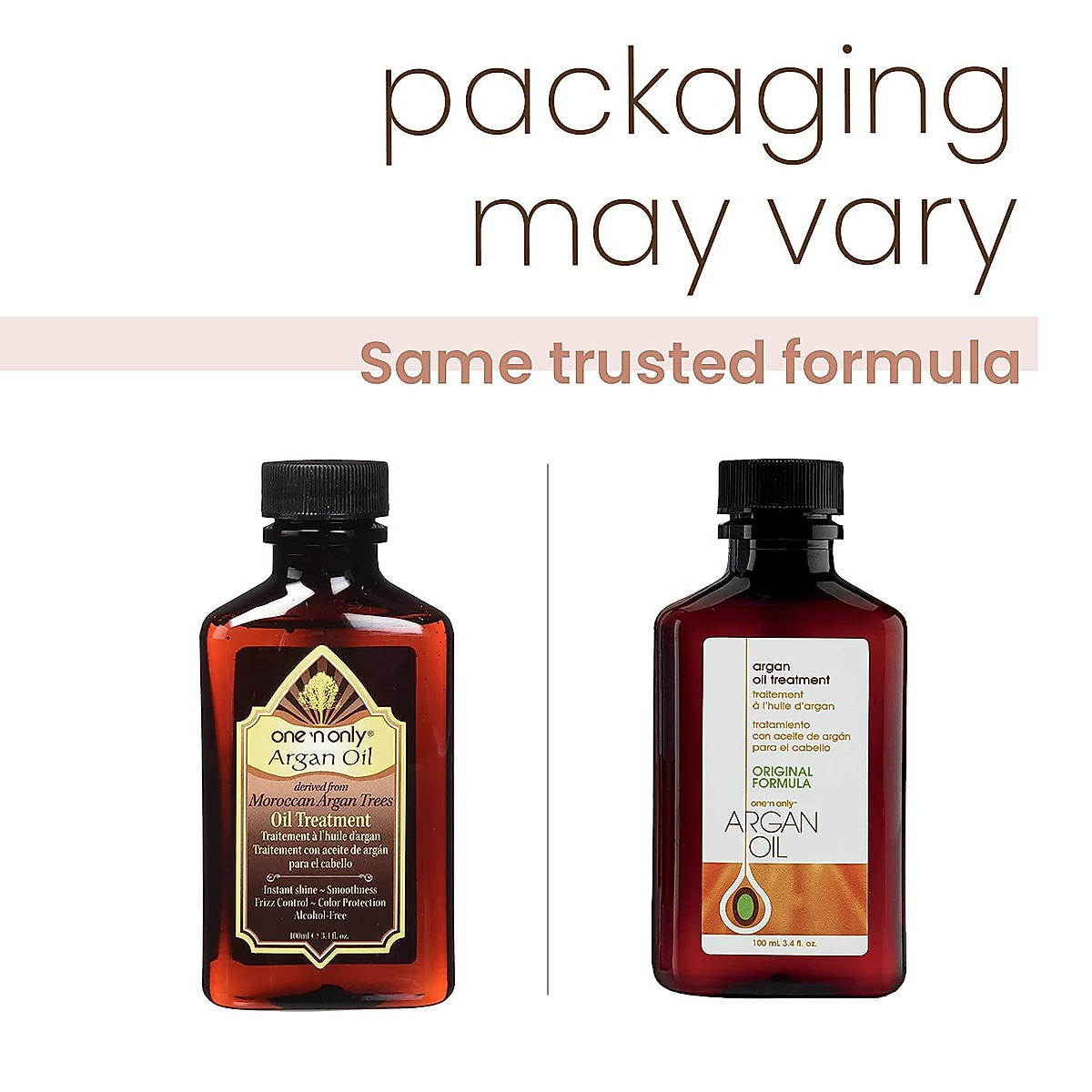 One 'n Only Argan Oil Hair Treatment, Helps Smooth and Strengthen Damaged Hair, Eliminates Frizz, Creates Brilliant Shines, Non-Greasy Formula, 8 Fl. Oz