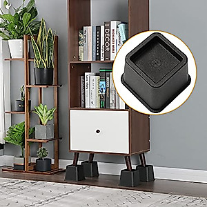 Bed Risers 3 Inch, Heavy Duty Square Furniture Frame Lift for Couch, Chair, Desk, Sofa and Bunk Bedpost, Set of 4
