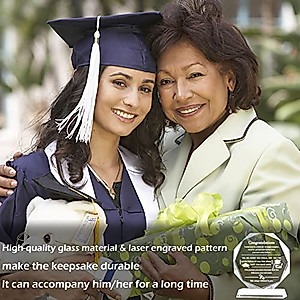 Movdyka Graduation Gifts for Her Him Cool, High School College 2023 Graduation Gifts for Her, Congratulations Inspirational Glass Keepsake for Masters PHD Degree