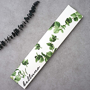 BELLUNO Floral Skinny Tie for Men, Slim Flower Tie for Wedding, Activities, Gift Box-Beige Blue