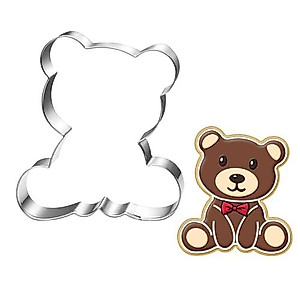 LUBTOSMN Bear Cookie Cutter-3.5 Inch-Diswasher Safe-Biscui Cookie Cutter Fondant Mold for Baking