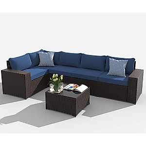 ASJMR Outdoor Cushion Covers 11 Pieces Patio Cushion Covers Replacement for Outdoor Furniture Patio Furniture Set Outdoor Cushion Slipcovers, Outdoor Seat Cushion Covers and Back Pillow Covers - Navy