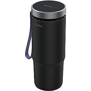Philips GoPure GP5611 Small Portable HEPA Air Purifier with LED UVC Purification, for Car, Truck, RV/Camper, Reducing Allergens, Bad Smells, Smoke, Pet Odors, Bacteria, Viruses,Black