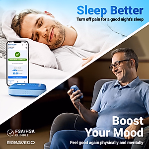 BIOWAVEGO Medical Grade TENS Unit Upgrade to TENS Machines for Pain Relief Clinically Proven ESTIM for Chronic Pain & Recovery HSA FSA Eligible