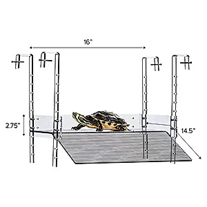 LaBrinx Designs Extra Large Wide Hanging Turtle Ramp - Aquatic Reptile Basking Platform