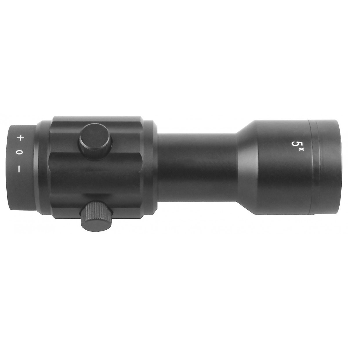 Vector Optics 5X Tactical Maginifier with Flip-to-Side Detach Quick Release QD Picatinny Mount and Flip-up Scope Lens Cover for Red Dot Reflex Sight (Matte Black)