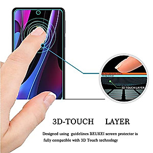 beukei (3 Pack) Compatible for for Motorola Edge+ / Plus (2022 Model Only) / Motorola Edge Plus 5G UW 2022 Screen Protector Tempered Glass, (6.7 inch) Anti Scratch, Bubble Free