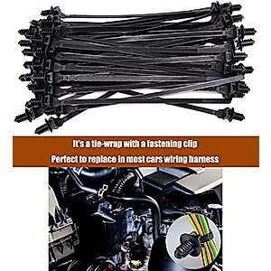Benliu 20Pcs Cable Zip Ties, 8.3x0.2 inch Heavy Duty Nylon Push Mount Self Locking Assortment for Indoor Wire Tying