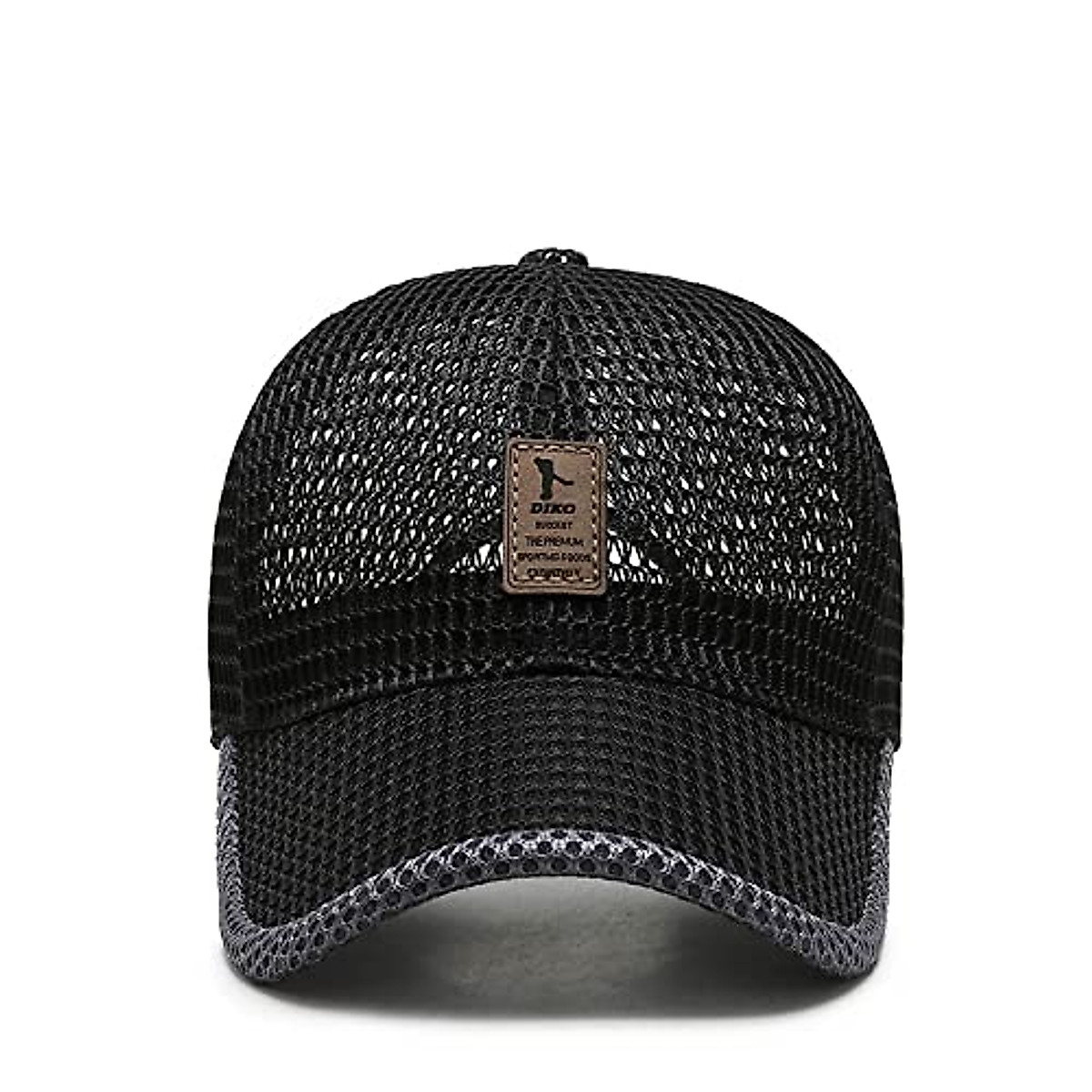 FASHIXD Summer Mesh Baseball Cap - Unisex Trucker Hat for Outdoor Sports and Running - 1-Black