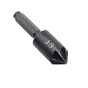 MOOKEENONE 2X Chamfer Cutters, High Carbon Steel Countersink Drill Bit Set 1/4 Hex Shank Cutting Tool