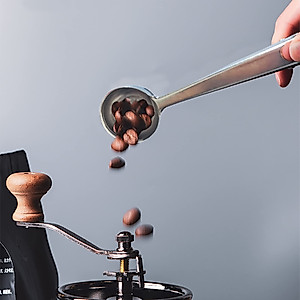 3pcs/Set 2 PCS Coffee Grinder Cleaning Brush with Coffee Scoop Clip Wood Handle Natural Espresso Grinder Brush Espresso Machine Cleaner for Bean Grain Coffee Tool