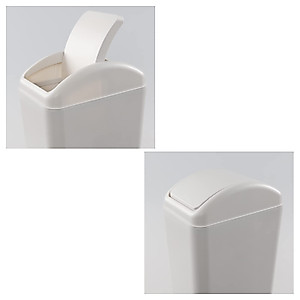 Ucake 3.5 Gallon Plastic Trash Can with Swing Top, Swing Lid Waste Bin