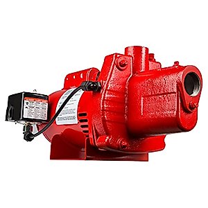 Red Lion RJS-50-PREM 1/2 HP, 12 GPM, 115/230 Volt, Premium Cast Iron Shallow Well Jet Pump, Red, 602206