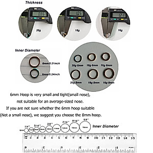 Lantine Septum Rings 316L Surgical Steel Septum Jewelry Nose Rings Hoops For Women Rook Daith Tragus Piercing Jewelry Hinged Cartilage Gold Hoop Earrings 16G