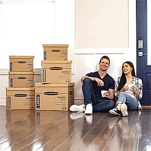 Bankers Box SmoothMove Classic Moving Boxes, Tape-Free Assembly, Easy Carry Handles, Small, 15 x 12 x 10 Inches, 5 Pack (7714902)