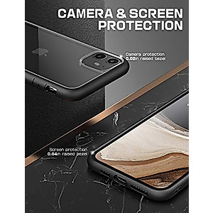 SUPCASE Unicorn Beetle Style Series Case Designed for iPhone 11 6.1 Inch (2019 Release), Premium Hybrid Protective Clear Case (Black)