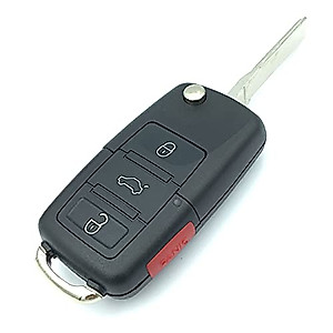Replacement Keyless Entry Remote Flip Key Fob (Black 1)