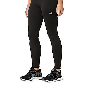 New Balance Women's 2.0 Soft Base Layer Pant with Non-Rolling Elastic Waistband, Black, Small