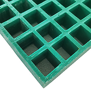 HayWHNKN Fiberglass Grille FRP Grating Mesh Floor Grating 1.9ftx1.9ft Pit Grating 1.5mm Thickness for Car Washing, Outdoor