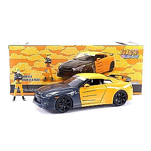 Naruto 1:24 2009 Nissan GT-R(R35) Die-Cast Car & 2.75" Naruto Figure, Toys for Kids and Adults