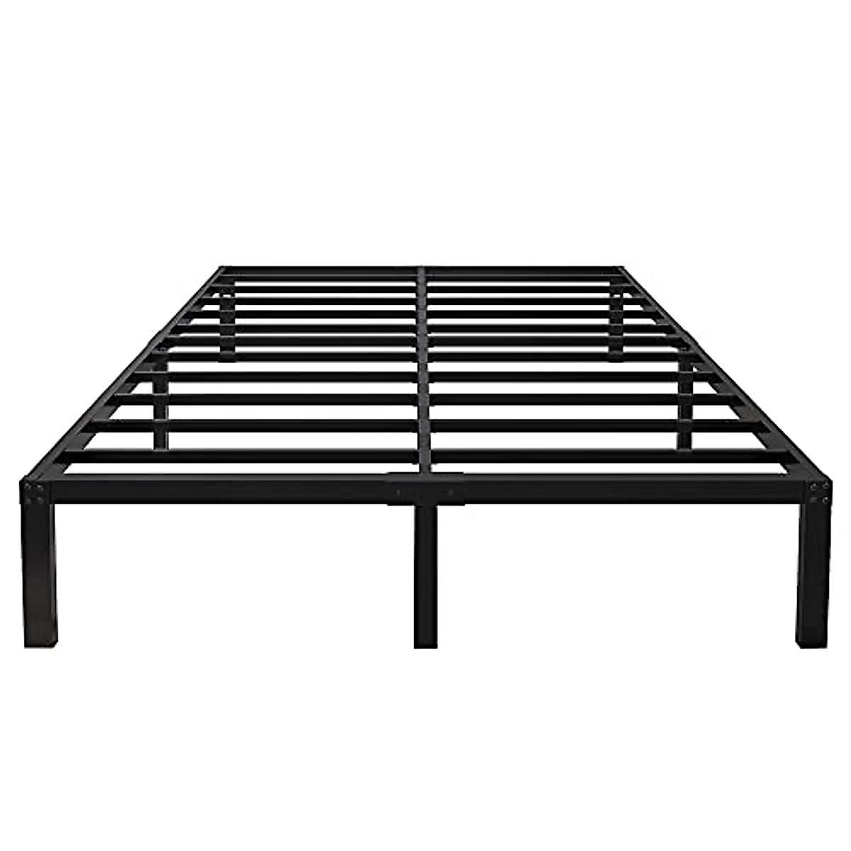yookare 14 Inch Tall 3500lbs Heavy Duty Metal Bed Frame/ with Storage/ Mattress Foundation/ Steel Slats Platform/ Noise Free/ No Box Spring Needed,Queen