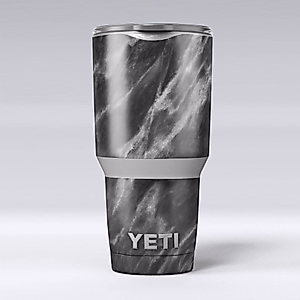 Design Skinz Black and Chalky White Marble - Skin Decal Vinyl Wrap Kit Compatible with The Yeti Rambler Cooler Tumbler Cups