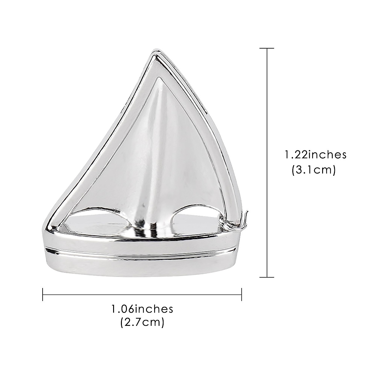 12 Pack Nautical Place Card Holder – Silver Sailing Ship Design, Metal Table Number Name Card Photo Holders for Beach Weddings, Coastal Parties, Nautical Themed Events