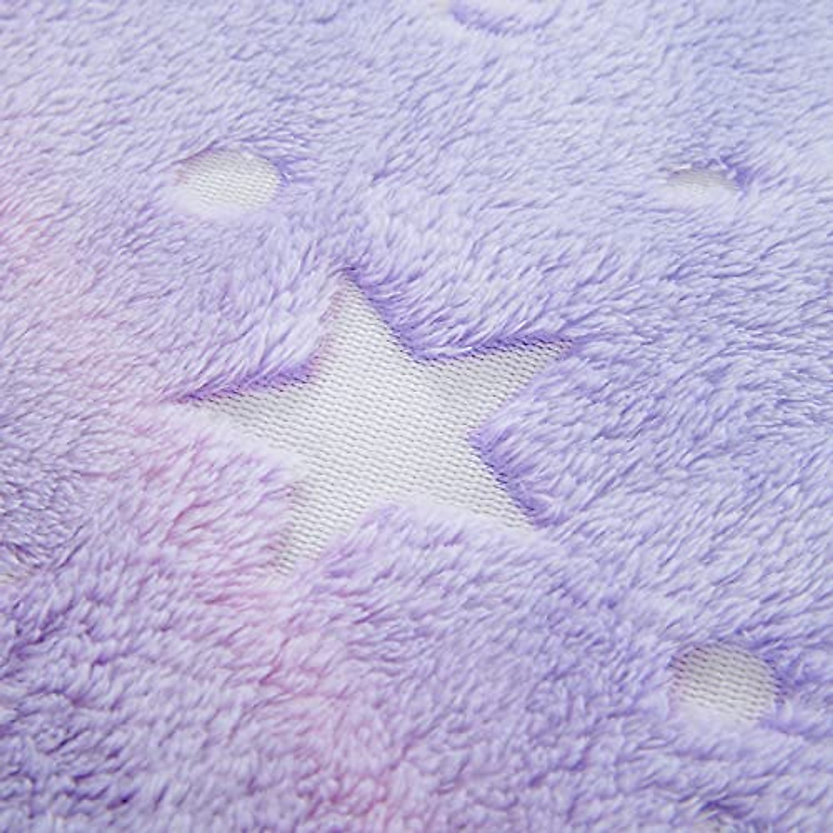 HOMBYS Glow in The Dark Comforter Set 5 Piece Twin/Twin XL with Sheets, Purple Velvet Bedding Comforter Sets for Twin Bed, Ultra Soft Down Alternative Comforter for Teenage Girls Kids, Bed in a Bag