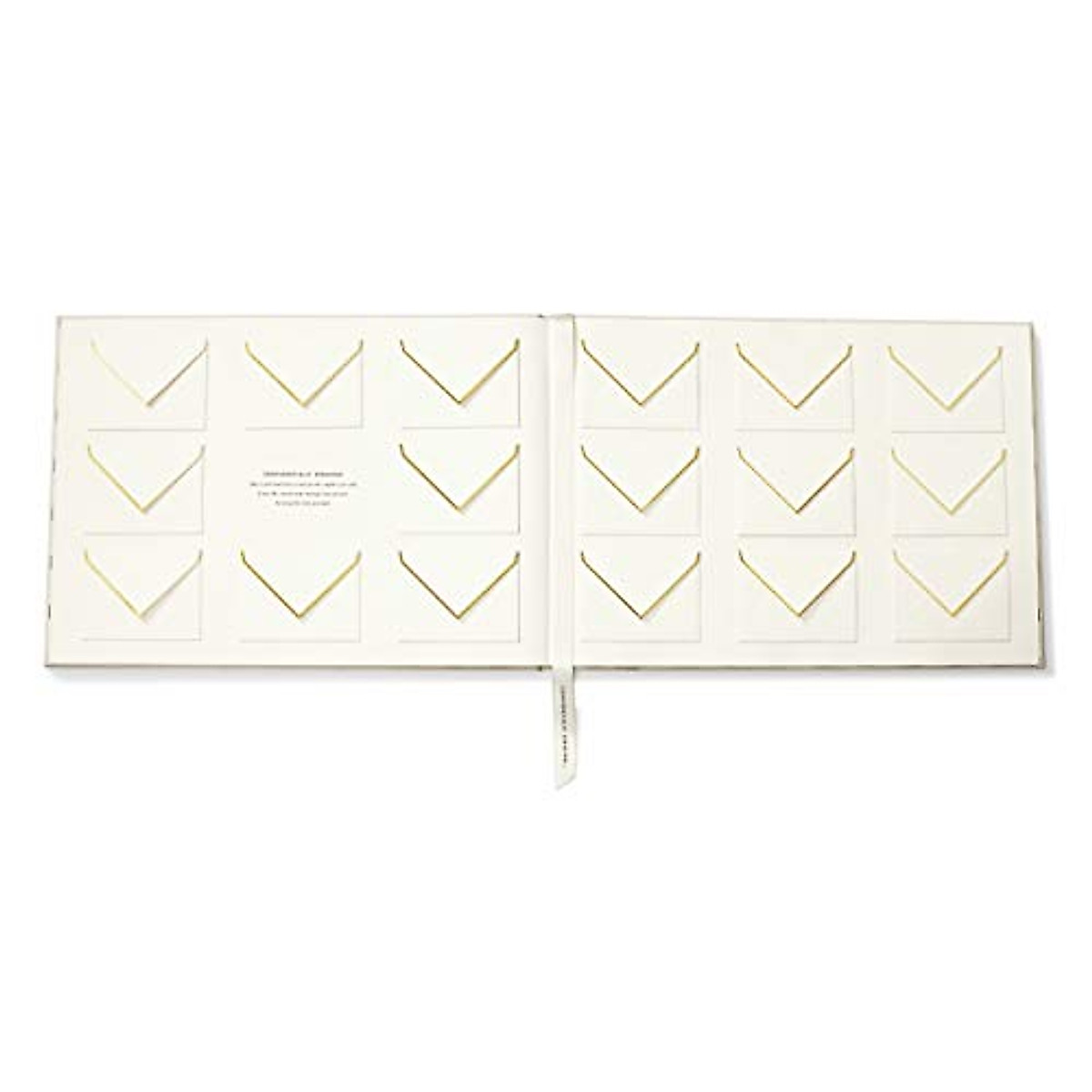 Kate Spade New York Wedding Guest Book, Bridal Journal Includes 17 Lined Pages, 35 Blank Cards and Envelopes, and Ceremony Sign, Gold Dots