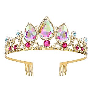 AOPRIE Alice Crown Tiara for Women Colorful Girls Princess Queen Headband for Women Decoration