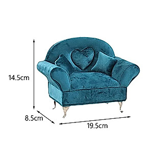 rockible Fashion Sofa Bed Jewelry Box Dollhouse Furniture Women Jewelry Case Jewelry Trinket Box for Bedside Table Living Room Closet Dresser Decor, Green