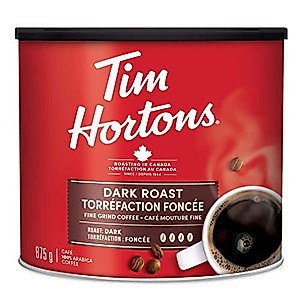 Tim Horton's 100% Arabica Dark Roast, Ground Coffee, 875g/30.86 Ounce