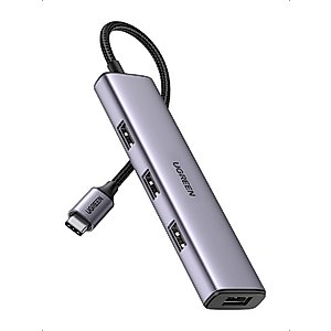 UGREEN Aluminium USB C Hub, 4 Ports USB C to USB 3.0 Hub, USB-C Multiport Splitter with 5Gbps Fast Transfer for PC Laptop MacBook Pro/Air iMac iPad Pro Surface, iPhone 15/15 Pro, Galaxy S24, and More