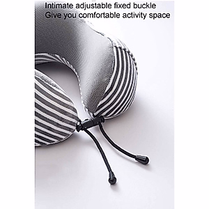 Feilx Travel Pillow 100% Pure Memory Foam Neck Pillow, Chin and Neck Support Cushion U Shaped Portable Travel Pillow for Kids Adults Aircraft Car Train Office