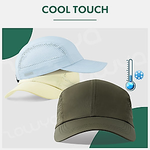 zowya Cool Sun Hat Outdoor Sport Cap Breathable Quick Drying Waterproof Unstructured Running Climbing for Men Women Olive, Light Thin Soft Night Reflection