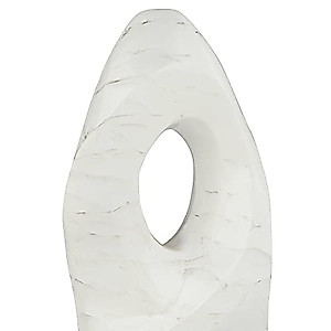 Studio 55D Kentwell 13 3/4" High Painted White Sculpture