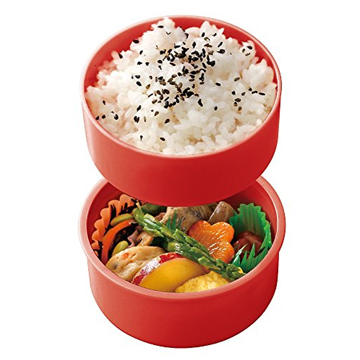 Round Lunch Box Two-Stage (with a Fork) [Poo Face]