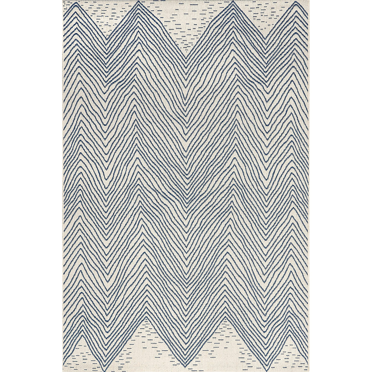 nuLOOM Carina Chevron Waves Indoor/Outdoor Area Rug, 6x9, Blue