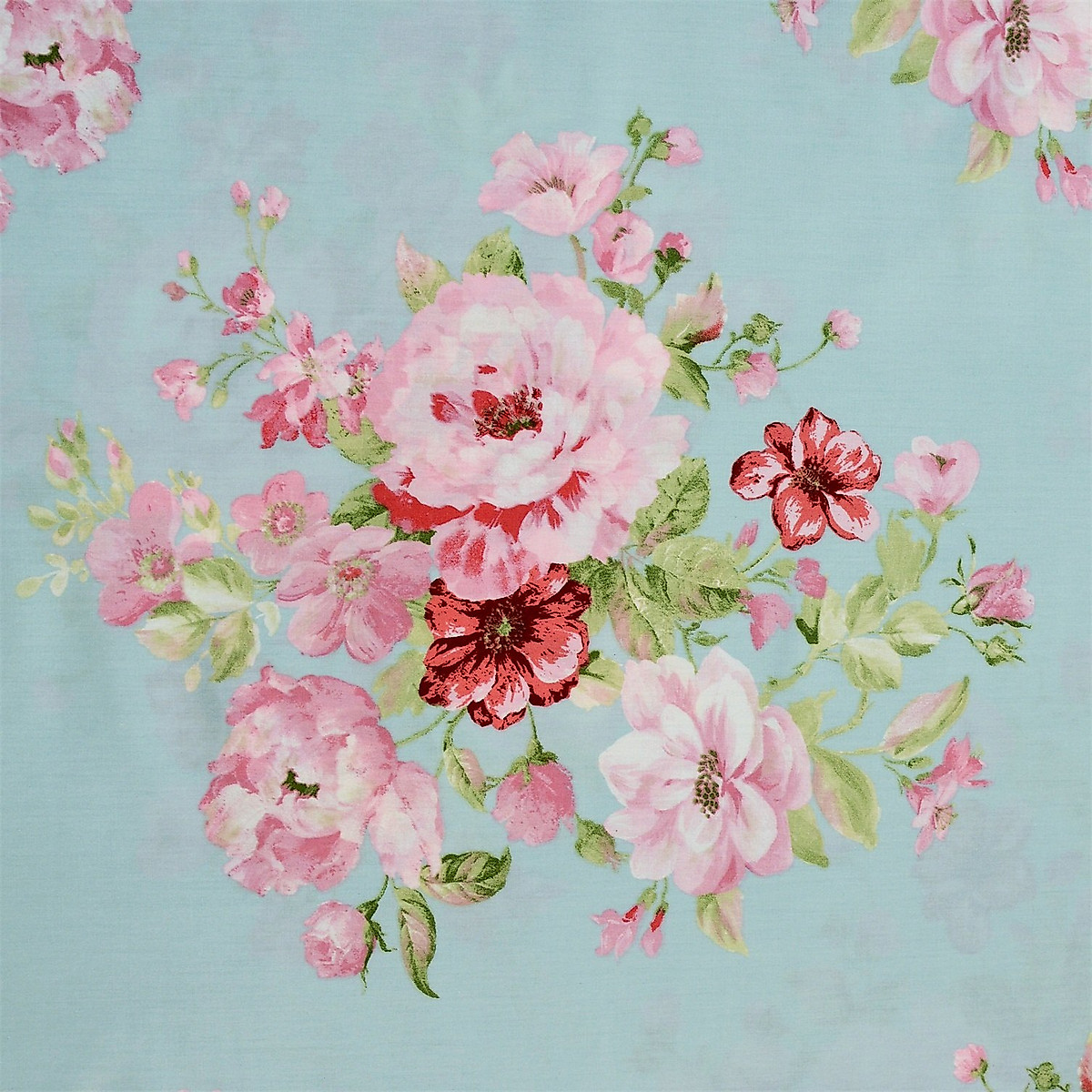 FADFAY Floral Twin XL Sheets 100% Combed Cotton Sheet Sets Pink Flowers Deep Pocket Fitted Sheets Girls Bedding Sets for All-Season (4Pcs, 1 Fitted Sheet, 1 Flat Sheet, 2 Pillowcases)