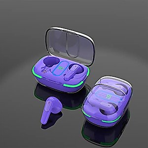 Wireless Bluetooth Earbuds, in-Ear Noise Reduction Bluetooth Earphones, Built-in Mic, Smart Waterproof Sport Headphones for iOS Android, with Digital Display Case