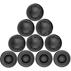 VizGiz 12 Pack Universal Thumbstick Grips PS4 Thumb Grip Analog Stick Covers Joystick Controller Cap Silicone Precision Rubber for PS4 Xbox ONE Xbox 360 PS3 PS2 Pro Slim Lite Dualshock WII U Black